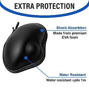 Vexko Bundle Logitech Ergo M575 Wireless Trackball Mouse (Graphite) Bluetooth, USB Mouse Travel Case Compatible with Logitech Ergo M575 (Black)