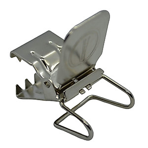 ANDUSTRIAL - Small Strong and Durable Nickle Plated Steel Clips/Clamps for Displaying Rug, Tapestry, Hides, Quilts, Mats, Towels, Linen On Wall - Wire Backed Alligator Clips - Silver, 10 Clips