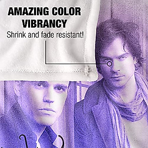 Vampire Diaries Stefan and Damon Officially Licensed Silky Touch Super Soft Throw Blanket 50" x 60"