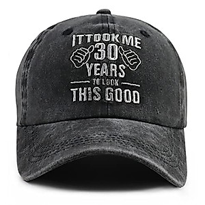 30th Birthday Decorations for Women Men, Funny 1993 Dirty 30th Birthday Gifts for Him, 30 Years To Look This Good Hats, Adjustable Cotton Embroidered Baseball Cap for Dad Mom Husband Wife Friends