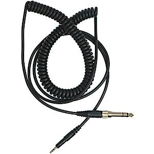 Detroit Packing Co. HP-SC Replacement Audio Cable for Audio Technica ATH-M50x, ATH-M40x, ATH-M70x M-Series Headphones with 1/4 inch (6.35mm) TRS Adapter (Coiled, 1.4M~4.5 feet)