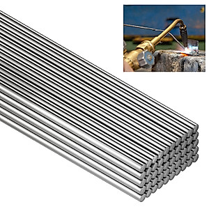30 Pieces Copper Aluminum Welding Rods 0.08 x 10 Inch Universal Low Temperature Welding Cored Wire Multipurpose Copper Aluminum Repair Rods for Welding Alloy, Stainless, Galvanized Steel, Copper