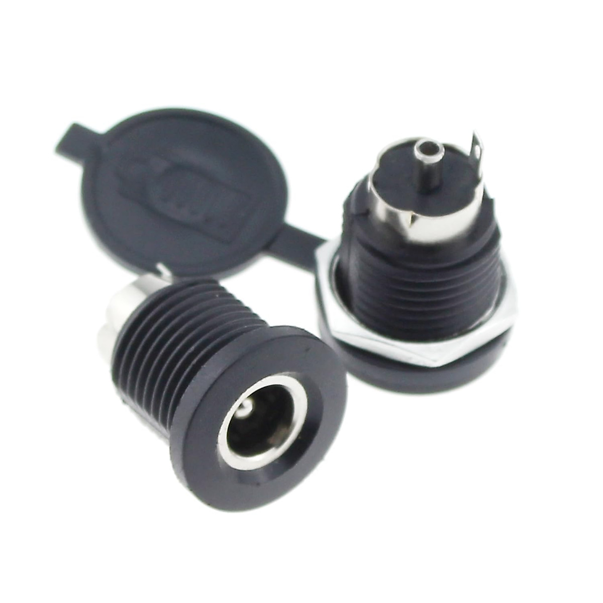 MTQY 5PCS 5.5x2.1mm DC Power Socket 50V 10A 2.1mm x 5.5mm Panel Mount Connector Adapter with Prewelded Wire and Waterproof Plug for Telephone Video Communication Audio