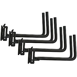 Mytee Products (4 Pack) E-Track Heavy Duty Shovel/Tool Hanger with Spring Fittings | Hook for Tools, Spades, Rakes, in Trucks, Trailers with E Track Tie Down System