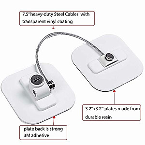 Locks for Refrigerator,2 Pack Fridge Lock with Keys,Lock for a Fridge(White Refrigerator Lock)