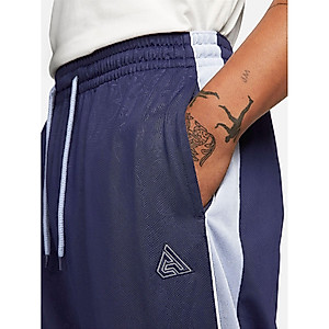 Nike Giannis Men's Lightweight Basketball Pants (Blackened Blue, Medium)