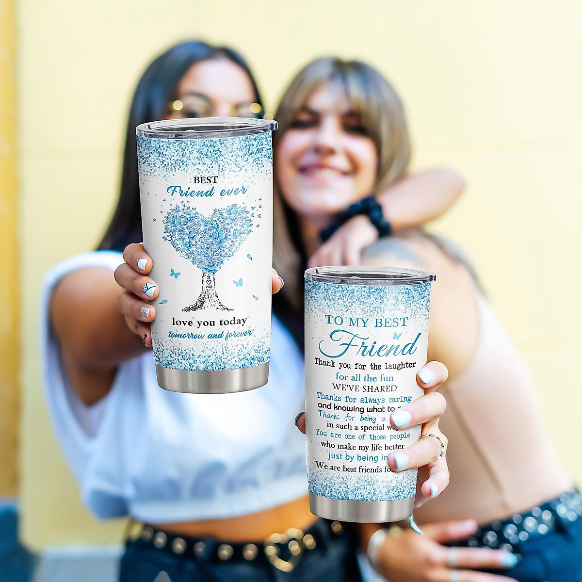 Vutieso Friend Gifts, Gifts For Best Friends Women, Friend Gift Tumbler 20oz, Best Friend Birthday Gifts, Bestie Gifts, Friendship Gifts, Gifts For Friends, Soul Sister Gifts For Women, Bff Gifts