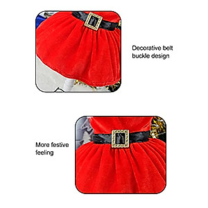 Dog Christmas Sweater Xmas Pet Clothes Santa Dog Christmas Dress Santa Pet Christmas Dress Skin Friendly Breathable Elastic Pet Winter Clothes for Small Dogs Cats XL