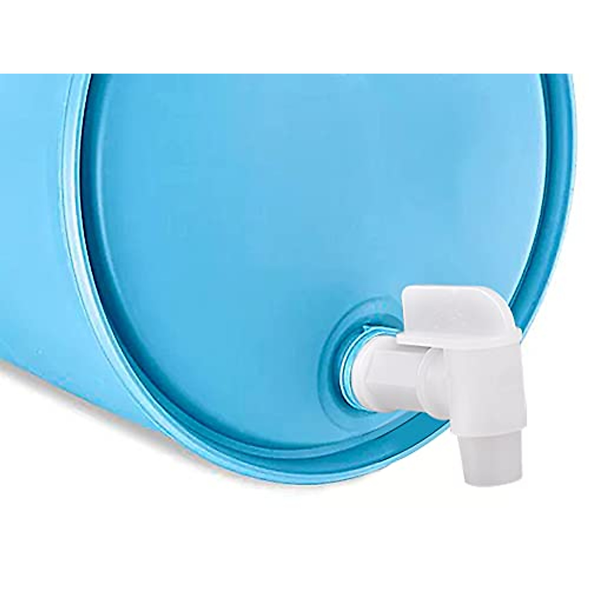 PowGrow Plastic Faucet Spigot Drum Faucet, White Flow 3/4 Faucet for Plastic Drums Jugs, Durable Polyethylene Material Barrel Faucet Replacement Spigot, 1 Inch Thread Size,1-Pack