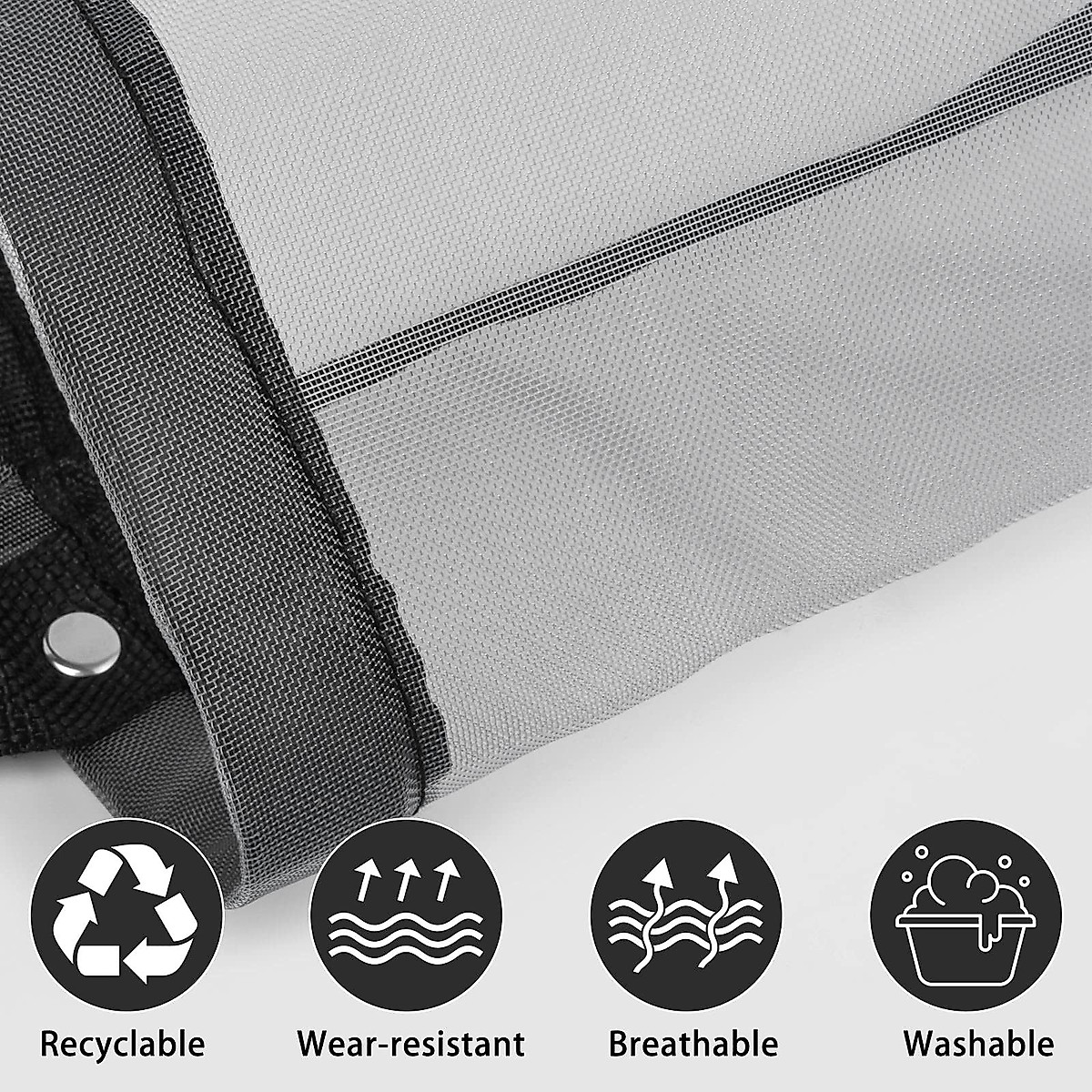 Plastic Bag Holder 2 Packs Mesh Hanging Storage Dispensers Foldable Breathable Washable Hanging Mesh Garbage Bag Organizer for Kitchen Plastic Bag Storage