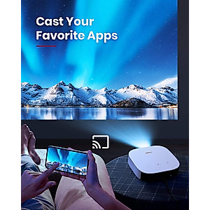 Anker NEBULA Solar FHD 1080p Projector, 4K Supported, 400 ANSI Lumen (1100 Lumen), Dolby Digital Plus, Built-in Stand, Autofocus, Keystone Correction, Screen Mirroring for Phones(No Built-in Battery)