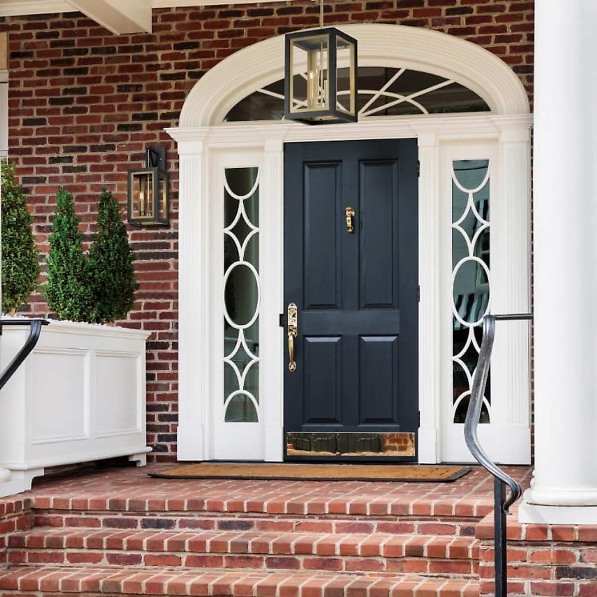 Maxim Lighting 30051CLWTGLD I Neoclass Collection 12 Inch One Light Outdoor Ceiling Pendant I White & Gold Finish I Modern Contemporary Light Fixture I Adjustable Height I