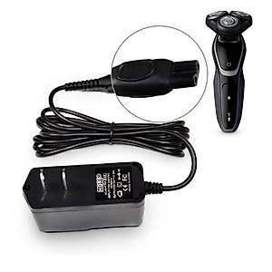 HQRP AC Adapter Power Cord Charger Works with Philips Norelco HQ8505 HQ-8505 272217190075 S3310 CRP136 BT9285 Replacement Plus Cleaning Brush