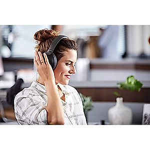 Philips Audio Performance TAPH805BK Bluetooth 5.0 Active Noise Cancelling Over-Ear Headphones with Google Assistant (Black) (Renewed)