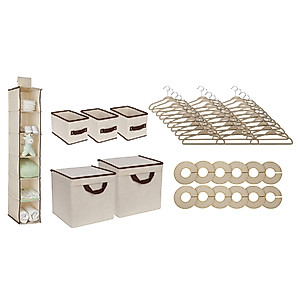 Delta Children Nursery Storage Set, Beige, 48 Piece