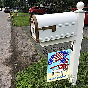 Nobrandd Wall Mount Garden Flag Pole Holder,2 Pack Metal Wrought Iron Garden Flags Scroll Hanger - Yard Mailbox Post Flag Bracket - Garden Flag Stand for Wall Wood Mailbox Post