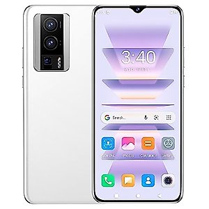 SANSHREUNI K60 Unlocked Cell Phones, 6GB+256GB Android 13 Unlocked Phone, 6.7" Screen+ Display 120HzD, 64MP Camera, Octa-Core CPU, 5500mAh Battery, GPS, AI Face, Dual SIM 5G Phone (White)