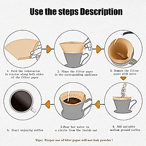 Coffee Filter #2,Cone Coffee Filter 2-4 Cups, Disposable Coffee Filters Paper for Smooth and Clean Taste, Pour Over and Coffee Maker (Natural Unbleached, U-shaped 100 Count)