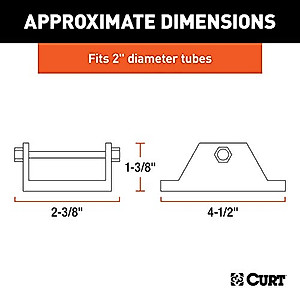 CURT 28270 Trailer Jack Foot, Fits 2-Inch Diameter Tube, Supports 2,000 lbs