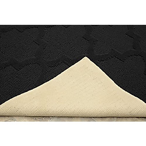 Garland Rug Quatro 5 Ft. x 7 Ft. Area Rug Black