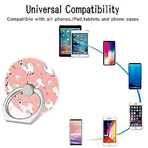 (3 Pack) Mobile Phone Ring Holder Finger Grip,Alpaca Llama Animal Cactus Cell Phone Stand Collapsible Kickstand Compatible with All Smartphone