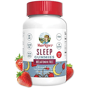 MaryRuth's Sleep Gummies | Sugar Free | NO Melatonin | L Theanine, Lemon Balm, Chamomile, Vitamin B6 | Relaxation & Sleep Support for Adult | Vegan | Non-GMO | Gluten Free | 60 Count