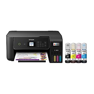 Epson EcoTank ET-2800 Wireless Color All-in-One Cartridge-Free Supertank Printer with Scan and Copy â€“ The Ideal Basic Home Printer - Black, Medium