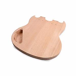 Fistrock DIY Electric Guitar Kit Double Neck Guitar Kits Beginner Kits 12 String Right Handed with Mahogany Body Mahogany Neck Rosewood Fingerboard Chrome Hardware Build Your Own Guitar.