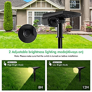 EOYIZW Solar Spot Lights Outdoor, 40 LEDs Solar Lights Outdoor, 2-in-1 IP65 Waterproof Solar Garden Lights Wall Lights for Yard Garden Pool Patio Driveway Porch Walkway 2 Pack