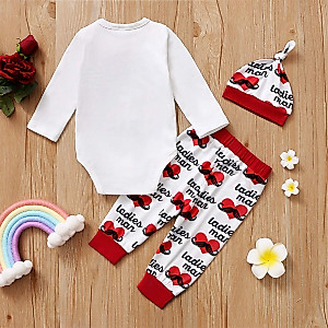 Minseng Direct Baby Boy Valentine's Day Outfit Newborn King Of Mommy Heart Bodysuit (Red,0-3 Months)