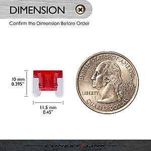 Conext Link ATMLP10-50 ATM Low Profile Fuse Nickle Plated 50 Pack (10 Amp) （14482）
