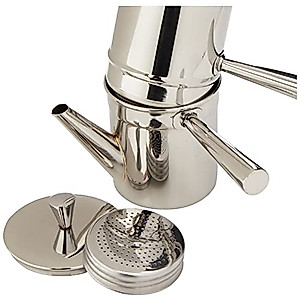Ilsa Neapolitan Coffee Maker, Stainless Steel, Silver, 1-2 Cups