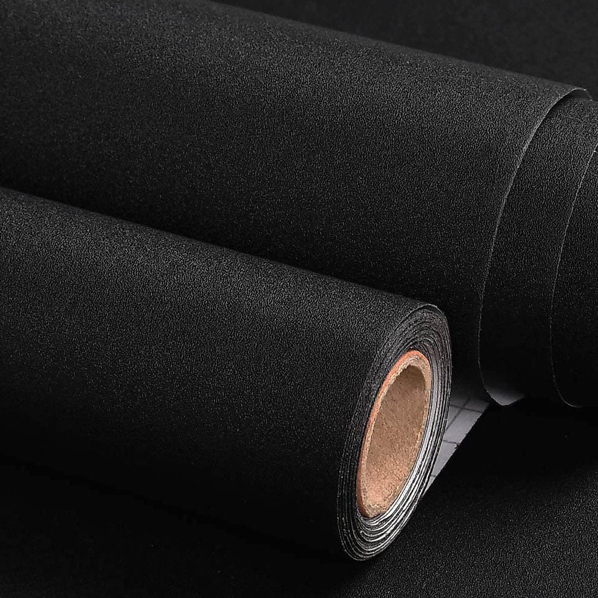 Shelf Liner Drawer Matte Black Wallpaper Vinyl Self-Adhesive Countertop Removable Contact Paper Wall Decoration