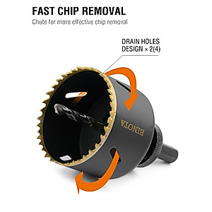 BINOTA M42 Bi-Metal Hole Saw, Set 17PC for Metal, Wood, Plywood, PVC, Gypsum, Composite, Stainless Steel Plate, Kit 19-76mm