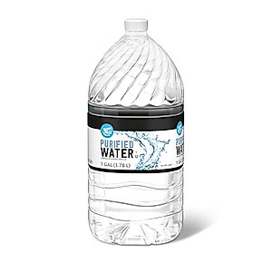 Amazon Brand, Happy Belly Purified Water, 128 Oz (Packaging May Vary)
