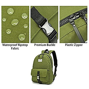 YOUTH PORT Lightweight Cute Mini Backpack Purse for Women Men Travel, Small College Backpack Simple Waterproof Laptop Backpack School Bookbag With 12” Laptop Pocket in Jungle