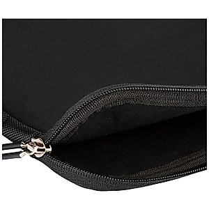 Amazon Basics 15.6-Inch Laptop Sleeve, Protective Case with Zipper - Black