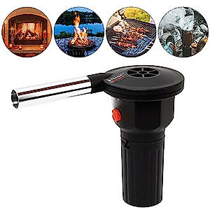LONGSHENGDA Electric Blower Fan Grill Accessories Hair Dryer Fire Tools Aluminum Alloy Kitchen Tool for Picnic Camping Cooking