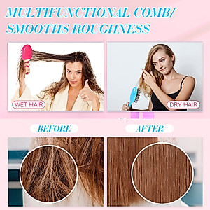 100 Mini Wet Hair Brush Bulk Travel Detangling Brush Soft Bristles Dry Wet Hair Brush Kids Small Hair Brush for Women Most Hair Types Glide Through Tangles with Ease Knots without Tears (Colorful)