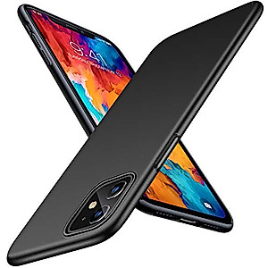 TORRAS Slim Fit iPhone 11 Case 6.1 inch, Hard Plastic PC Ultra-Thin Phone Cover Case with Matte Finish Coating Grip for iPhone 11 Phone Case, Space Black