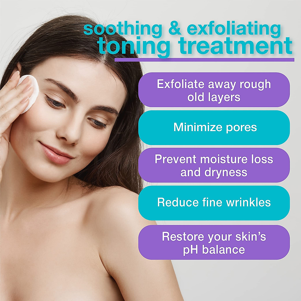 7% Glycolic Acid Toner with Rose Water, Witch Hazel, and Aloe Vera Gel – Alcohol & Oil Free Exfoliating AHA Face Toner – Improves Wrinkles, Dullness, Pores, Skin Tone & Texture, 6 oz.