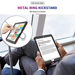 LeYi for iPad 9th Generation Case for Boys Kids, iPad 8th/ 7th Generation Case with Magnetic Stand, iPad 10.2 Case Military-Grade Shockproof Kickstand Protective Cover for Apple iPad 10.2 Inch, Red