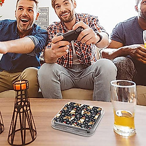 Rough collie christmas fabric cute pet dog xmas holiday christmas design best christmas dogs Game Card Case for Swítch Protective Portable Case Box with 12 Cartridge Slots