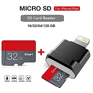 [Apple MFi Certified] Micro SD Card Reader for iPhone iPad,Lightning to Micro SD/TF Card Reader Viewer Adapter Memory Card Reading for iPhone 14/13/12/Pro Max/11/X/XR/8 Support iOS 14 15 16 17 System