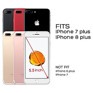 ULAK Compatible with iPhone 8 Plus Case Clear Glitter, iPhone 7 Plus Case Sparkle Bling, Soft TPU Women Girls Shockproof Protective Phone Cover Designed for iPhone 7 Plus/8 Plus 5.5 inch (Glitter)