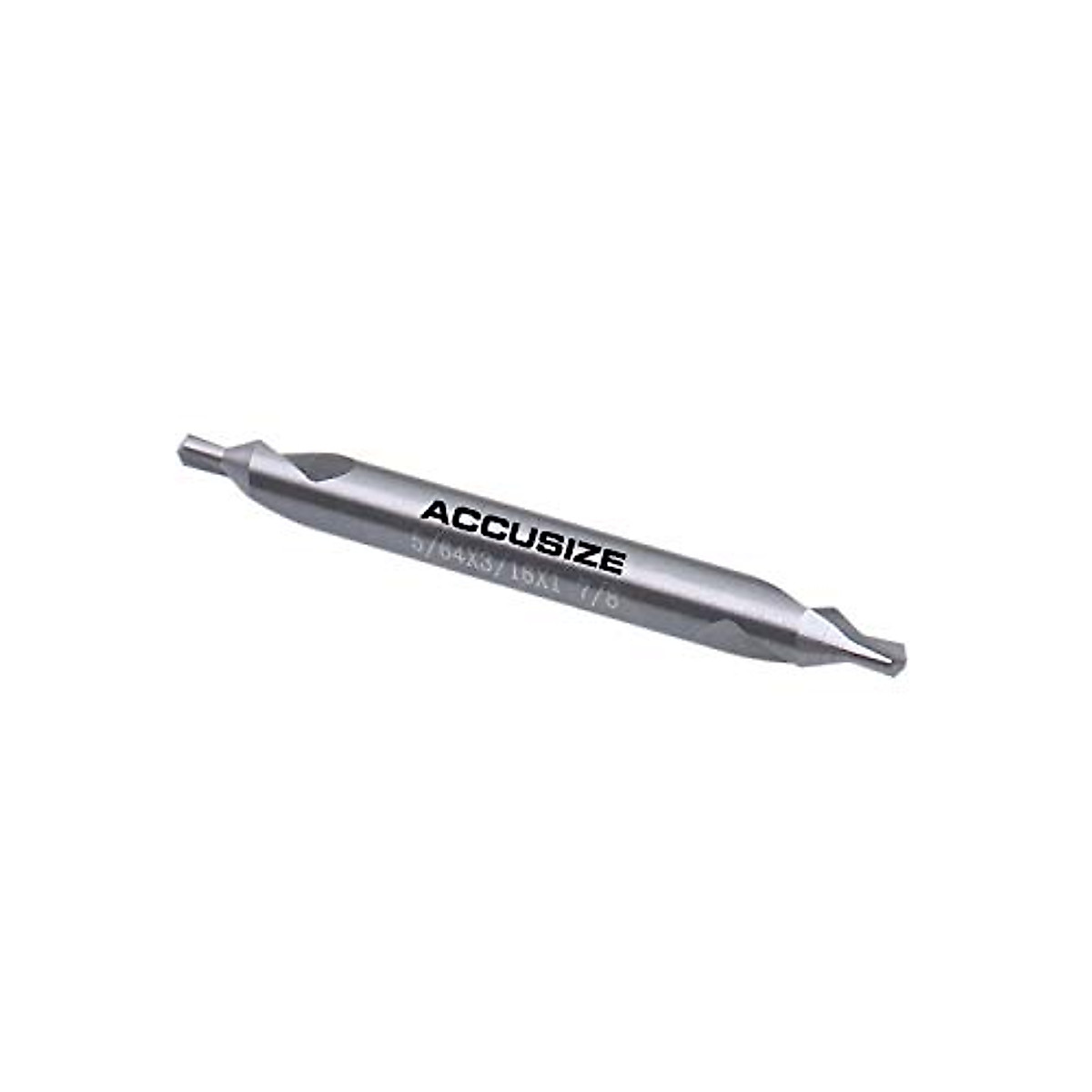 Accusize Industrial Tools 0.078'' by 2'' by 3/16'' Solid Carbide Center Drill Bits, Number 2, 60 Deg, 585-0782