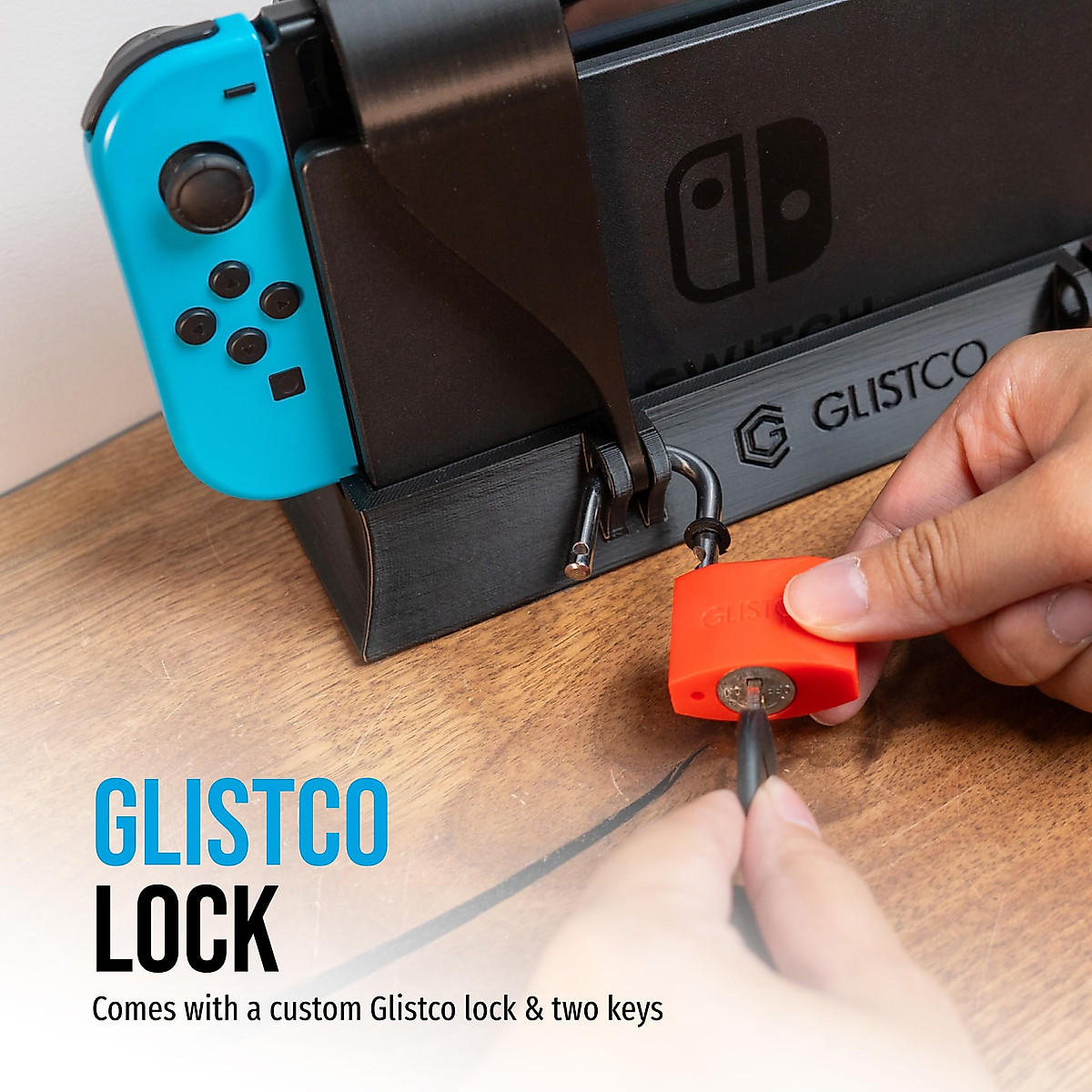 Glistco Dock N' Lock Compatible with The Original Nintendo Switch and Switch V2