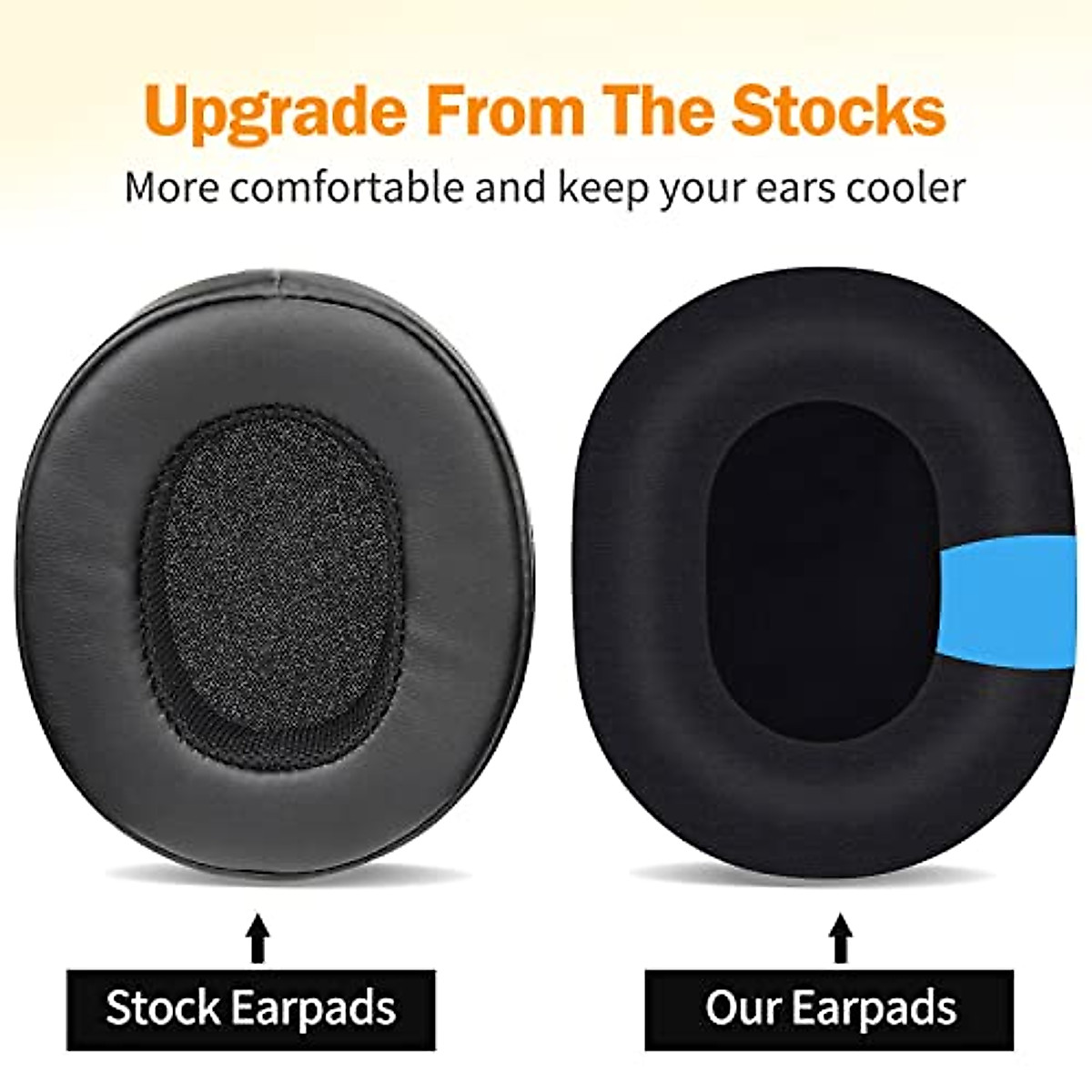 Crusher Evo/Crusher Wireless Replacement Pads Cooling Gel Hesh 3/Hesh ANC Earpads Upgrade Ear Muffs Parts Compatible with Skullcandy Crusher ANC/Crusher Evo/Crusher 360, Hesh 3/Hesh Evo Headphones