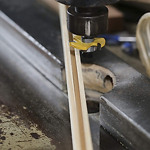 BAIDETS 1/4" Tongue and Groove Router Bits - Set of 2Pcs 1/4 Inch Shank Router Bit Set 3 Teeth Adjustable T Shape Wood Milling Cutter