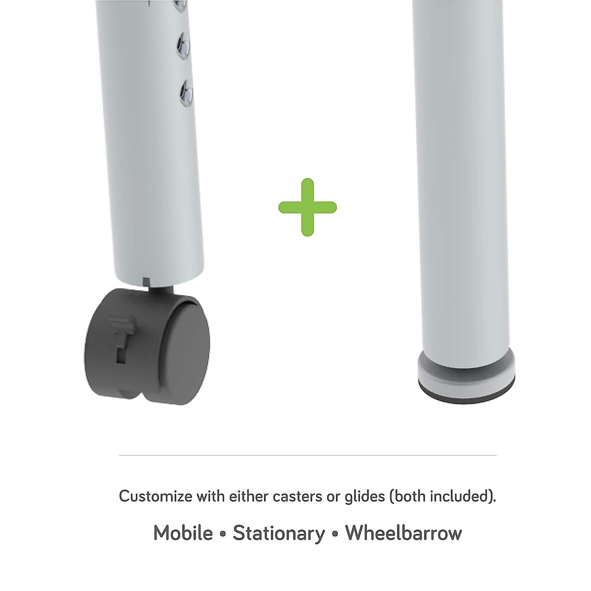 Sprogs Adjustable Height Mobile Classroom Activity Table for Preschools, Horseshoe Preschool Activity Table with Casters, 60"L x 66"W x 23"H, Gray/Blue